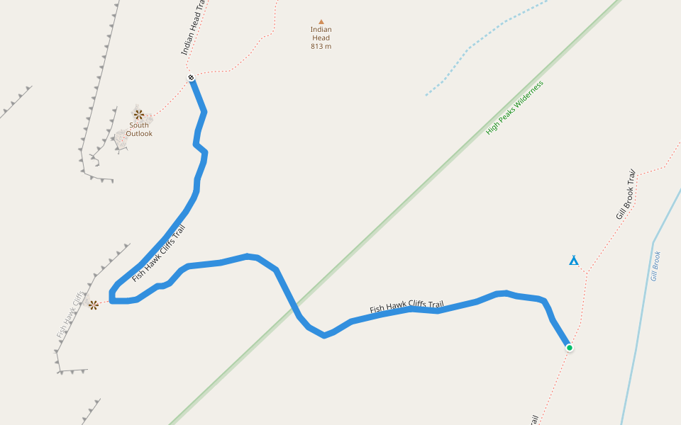 Fish Hawk Cliffs Trail in New York | Walking Map