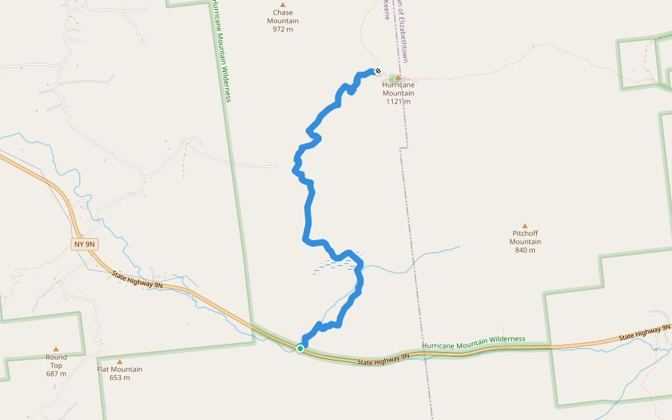 Hurricane Mountain Trail in New York | Walking Map
