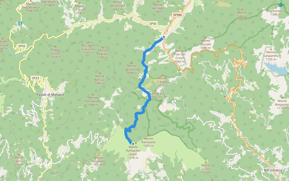 Parazzuolo - Boca de Feia - Monte Ramaceto Ruta de senderismo - liguria ...