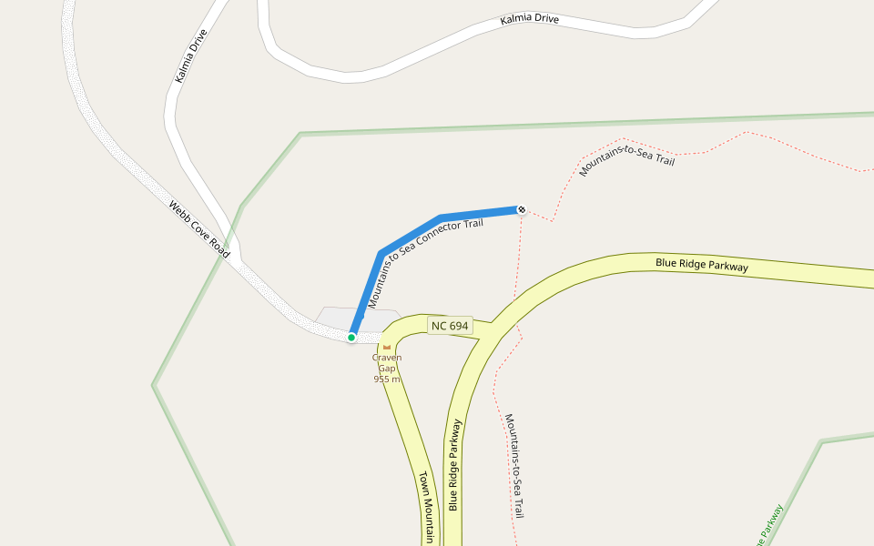 Craven Gap in North Carolina | Walking Map