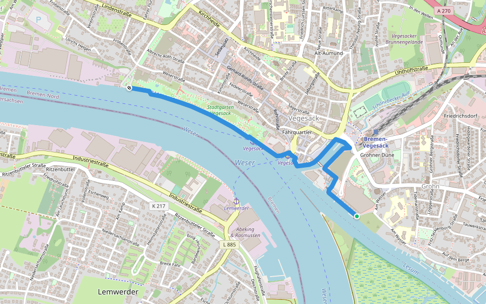 Maritime Mile Vegesack in Bremen | Walking Map