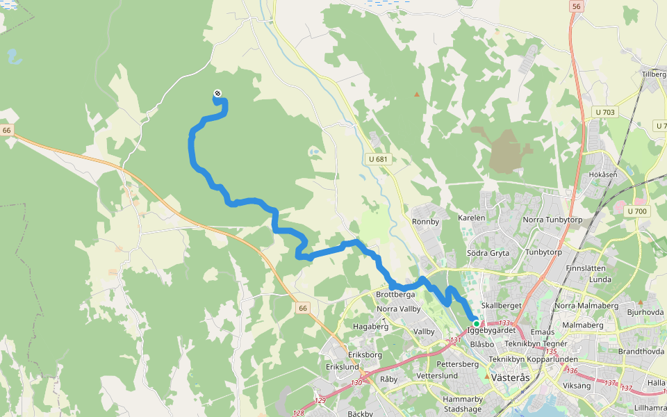 The utility route stage 1a in Västmanlands län | Walking Map