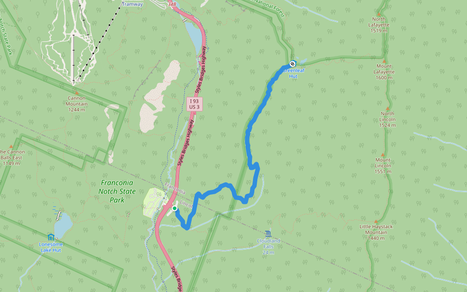 Old Bridle Path in New Hampshire | Walking Map