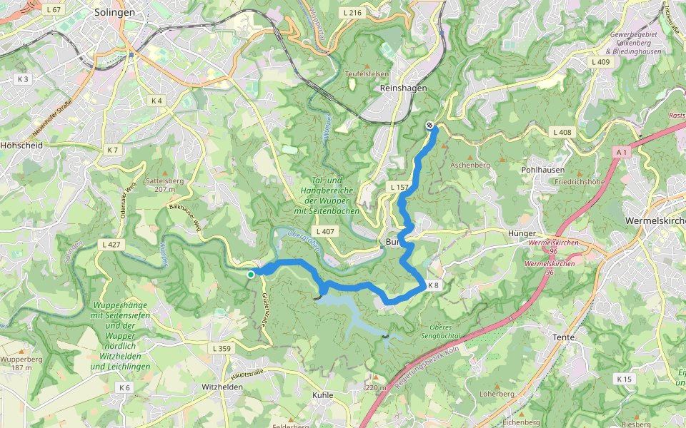[X19] Castle Path [Solingen] in Nordrhein-Westfalen | Walking Map