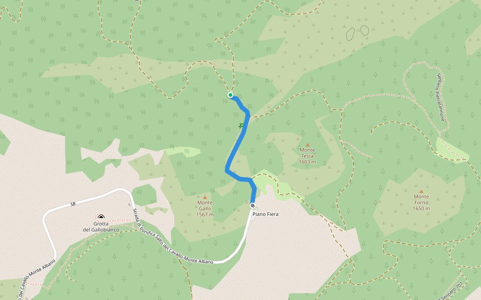 Piano Fiera - Monti Nespole path | Walking Map