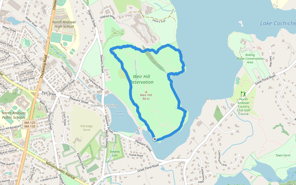Yellow Loop in Massachusetts | Walking Map