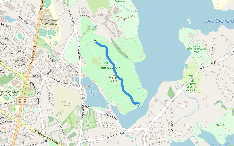 Blue Trail in Massachusetts | Walking Map