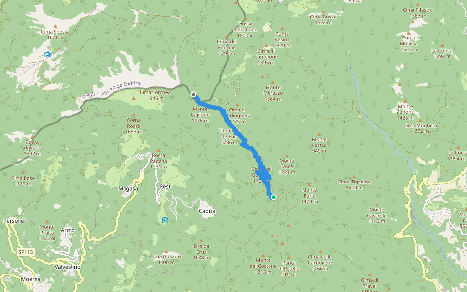 Passo della Puria, Monte Caplone, incr. 444 Hiking Trail - Lombardia ...