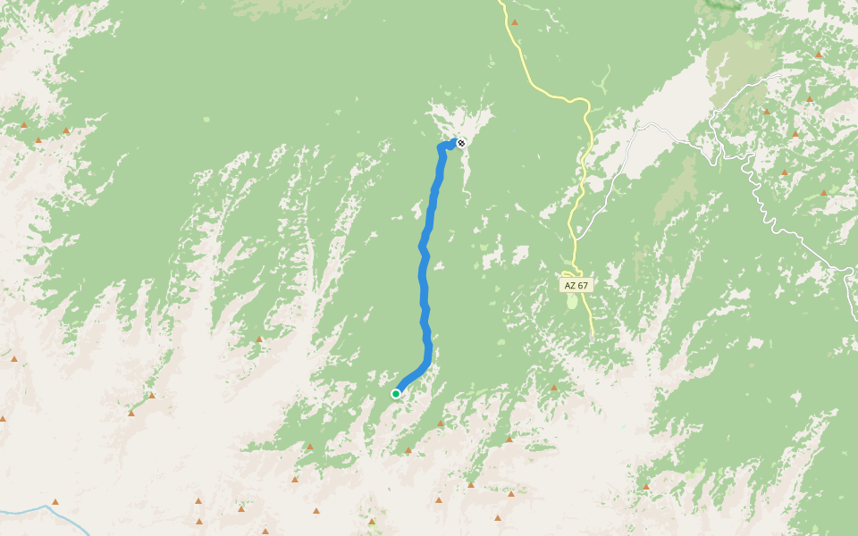 Tiyo Point Trail in Arizona | Walking Map