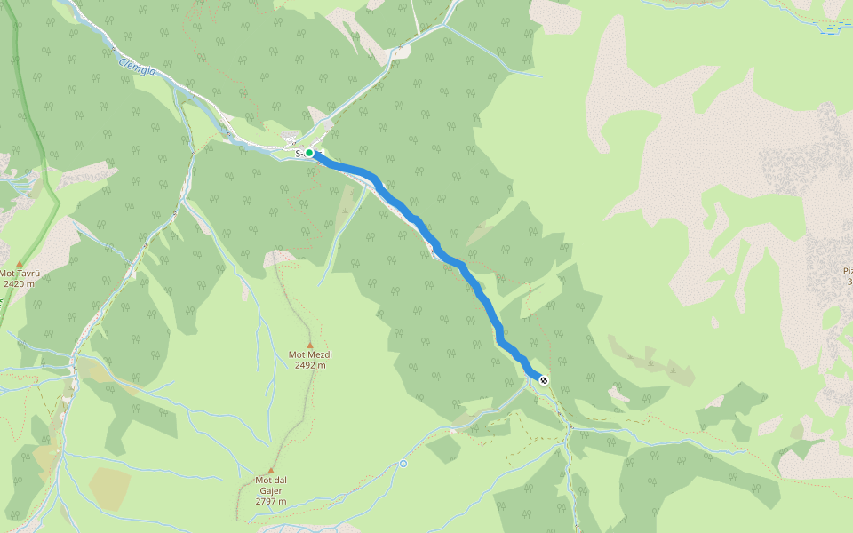 S-charl - Map of Immez Hiking Trail - Scuol, Graubünden | Pacer