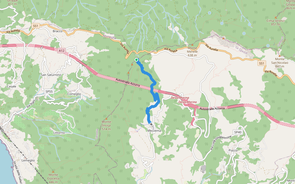 Mezzema – Casa Rollina – Monte Salto del Cavallo | Walking Map