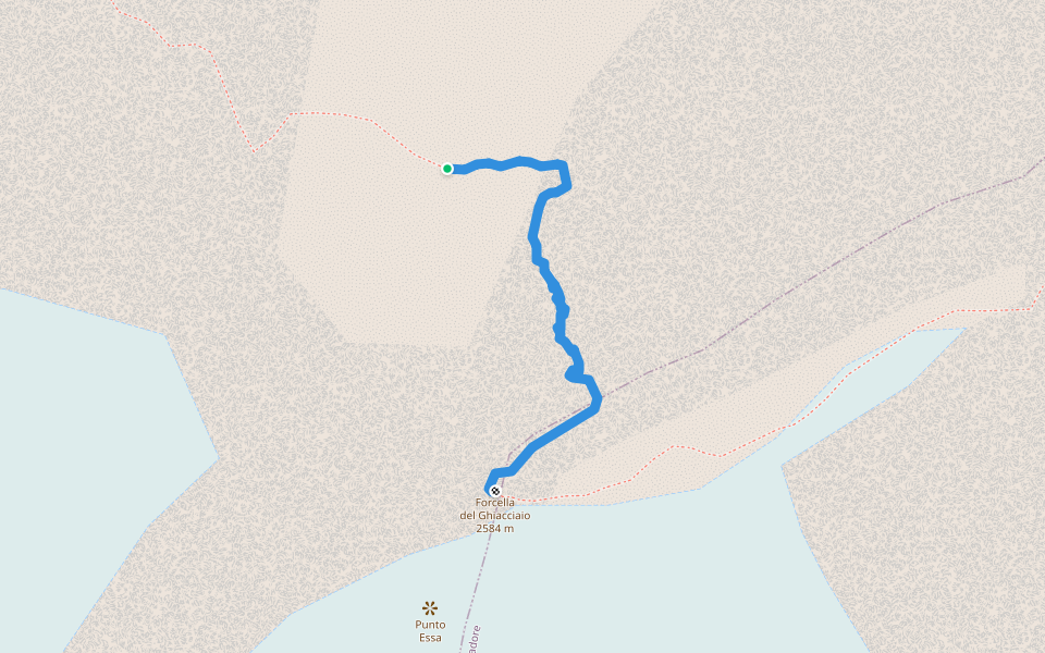 Forcella del Ghiacciaio - Ferrata del Cadorin | Walking Map