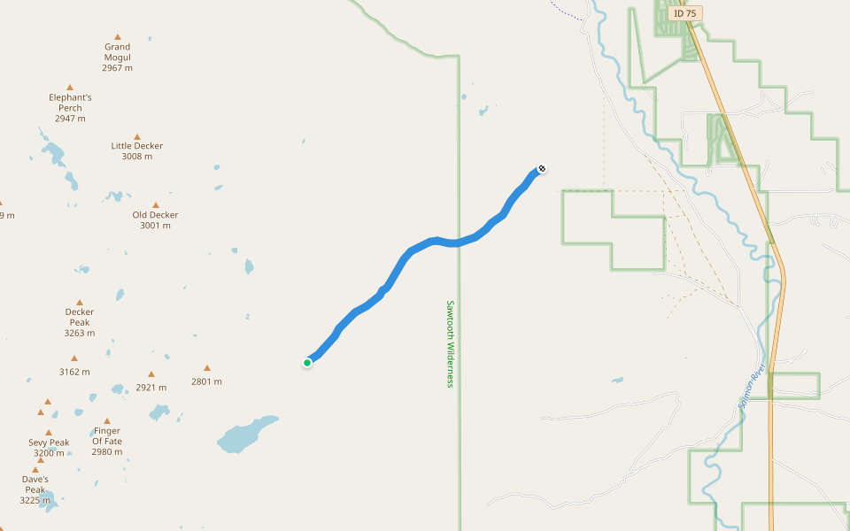Trail 398 in Idaho | Walking Map