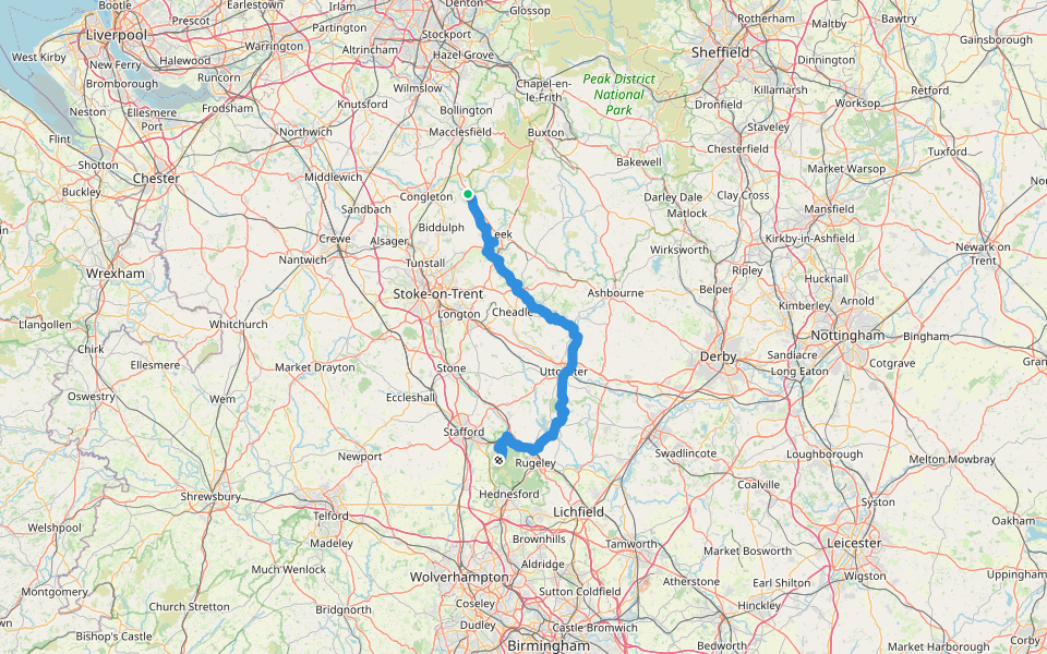 Staffordshire Way (Rushton Spencer - Cannock Chase) Hiking Trail ...
