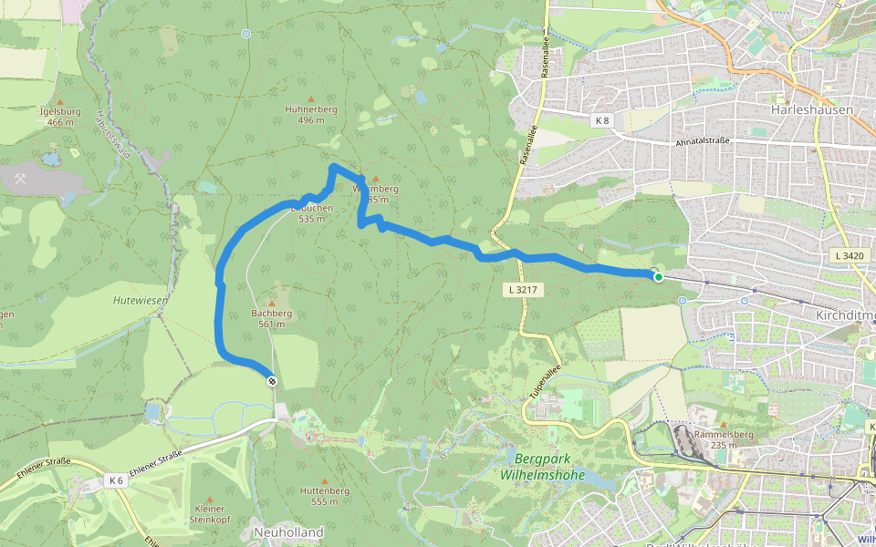Kassel, Hessenschanze - Hercules in Hessen | Walking Map