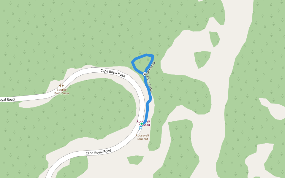 Roosevelt Point Loop in Arizona | Walking Map