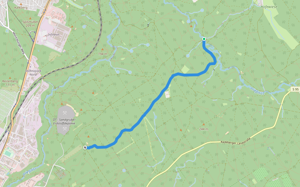 Dresden Heath, Fork East in Sachsen | Walking Map