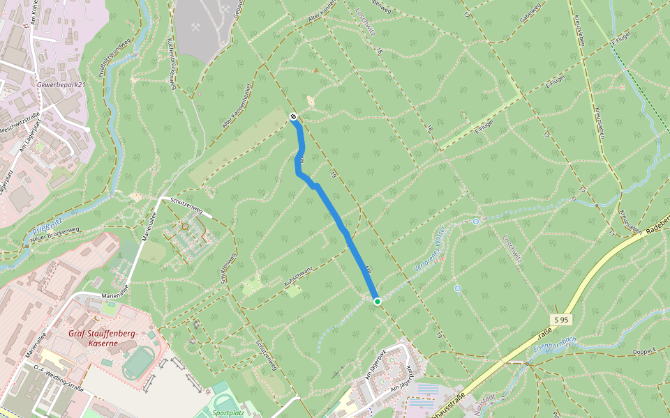 Dresden Heath, Moritzburg-Pillnitzer Weg in Sachsen | Walking Map