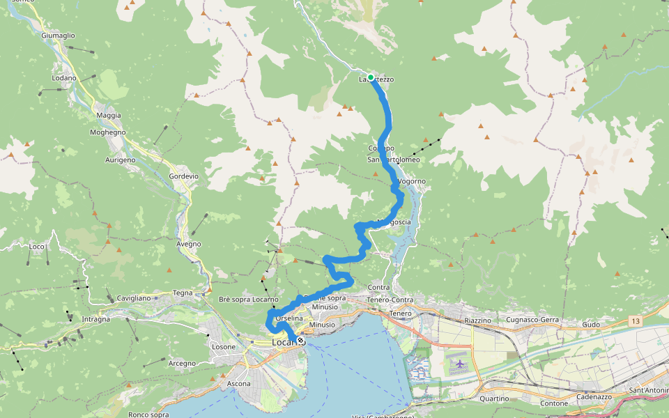 Verzasca Trail Stage 2 in Ticino | Walking Map
