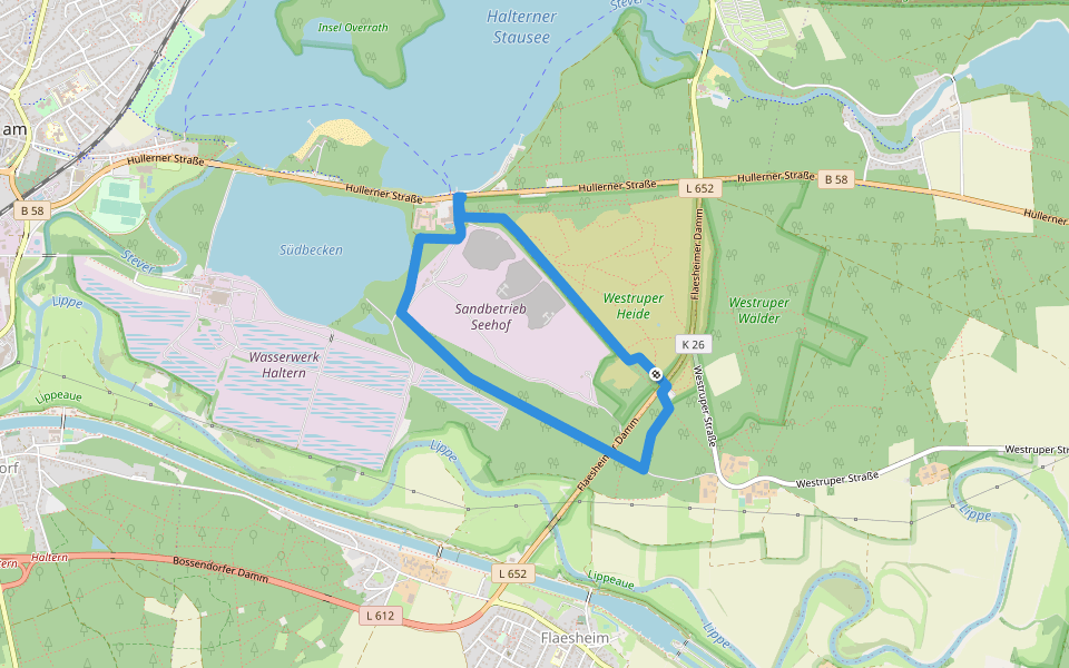 Westruper Heide circular route A5 in Nordrhein-Westfalen | Walking Map