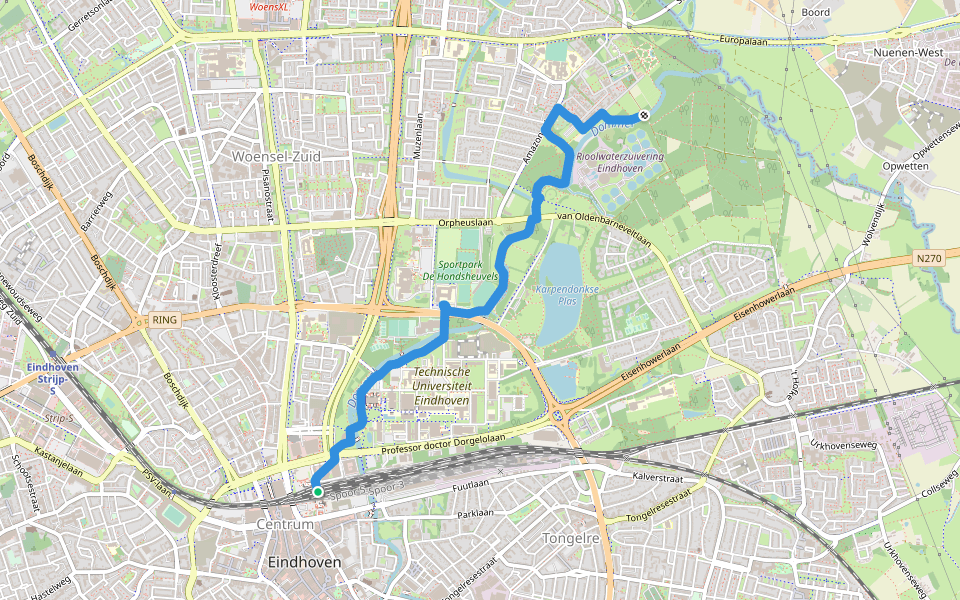 Brabants Vennenpad - Approach route Eindhoven Dommel in Noord-Brabant ...