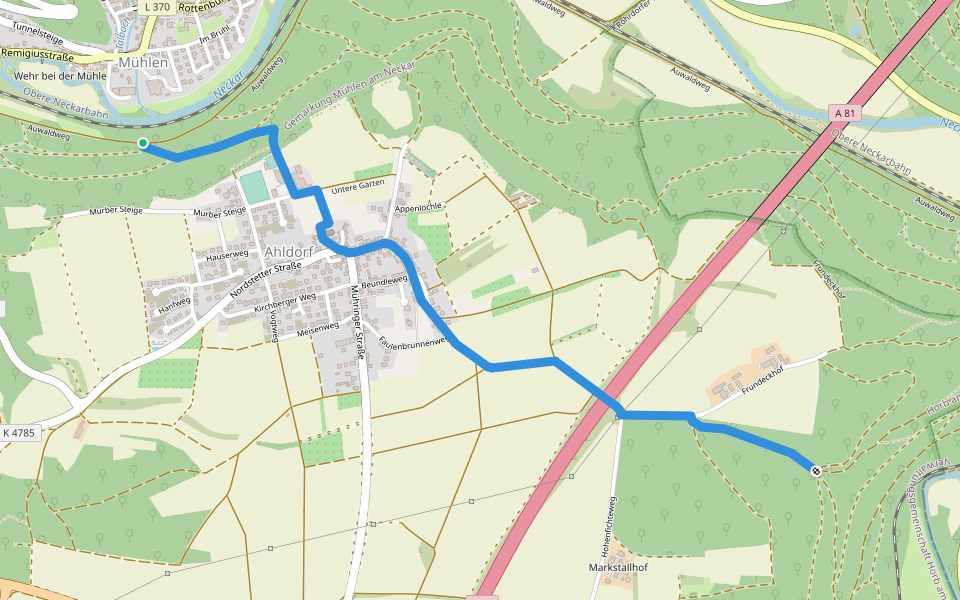 Chemin principal extérieur - Mühlen am Neckar - Weg-4 - Mühlen am ...