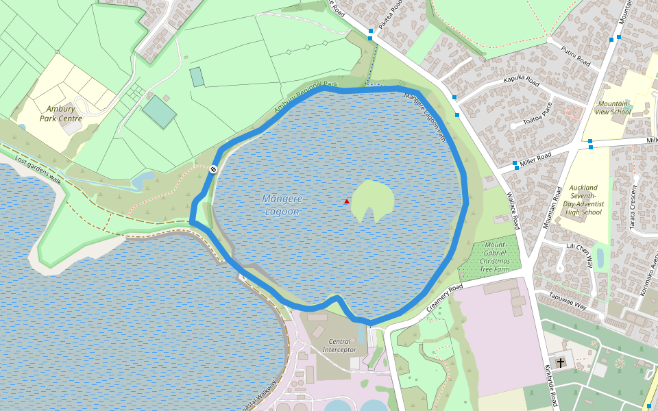 Lazy Lagoon Path in Auckland | Walking Map