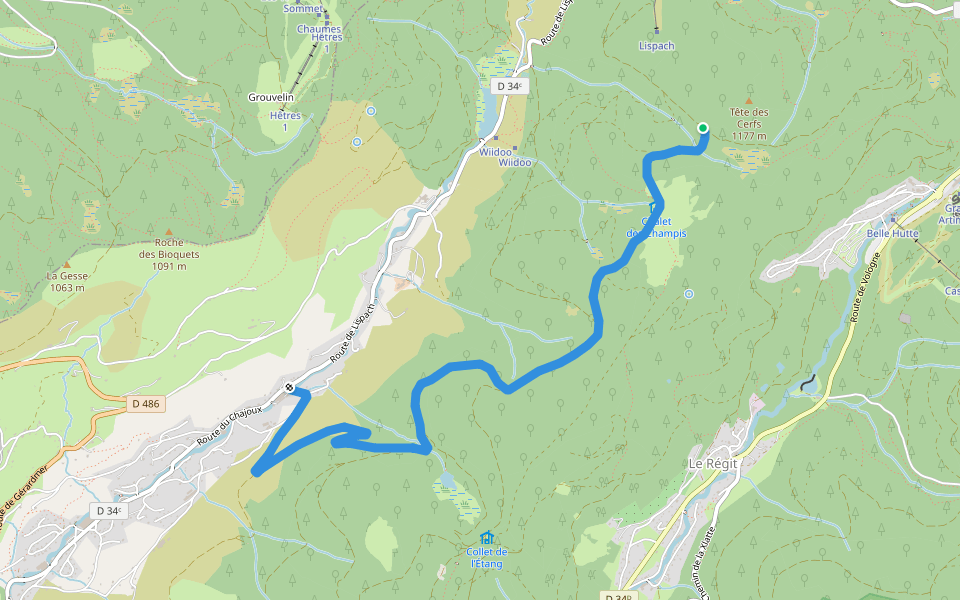 La Cure - La Rouge Feigne Yellow Diamond in Grand Est | Walking Map