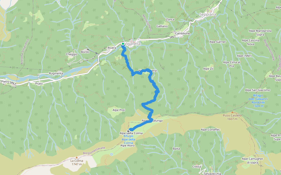 C09 - Viganella - Alpe Colma dei Prei in Piemonte | Walking Map