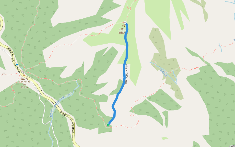 南脊 southern ridge in New Territories | Walking Map