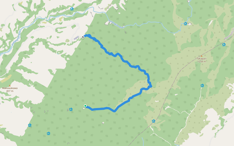 Takapari Road To Diggers in Manawatū-Whanganui | Walking Map