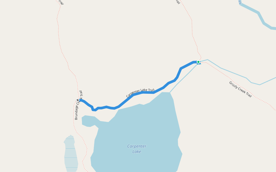 Carpenter Lake Trail in Montana | Walking Map