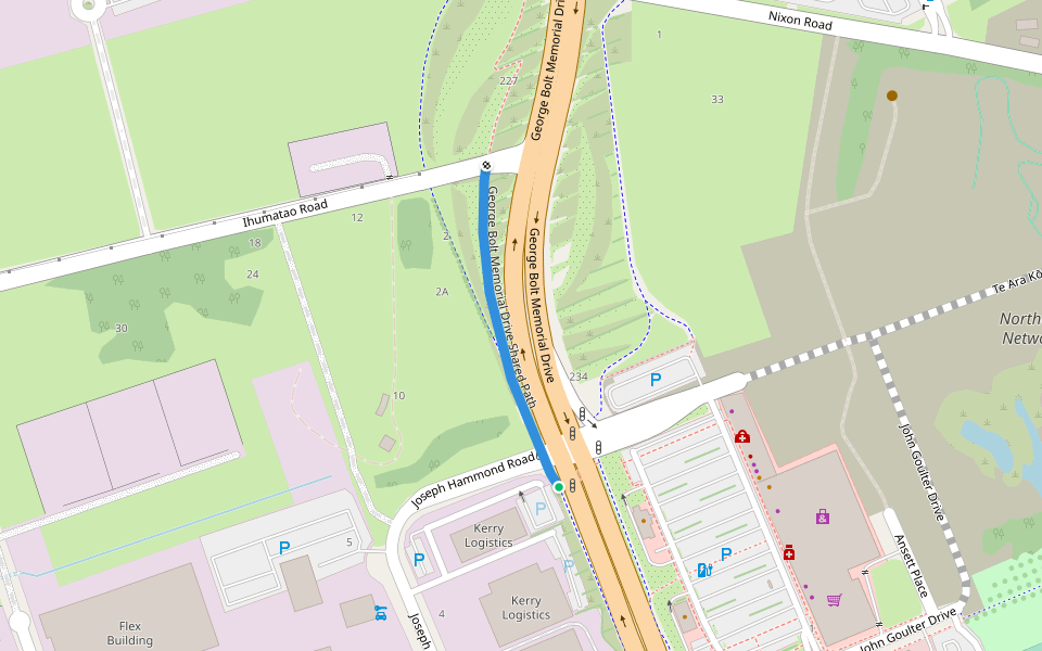 George Bolt Memorial Drive path in Auckland | Walking Map