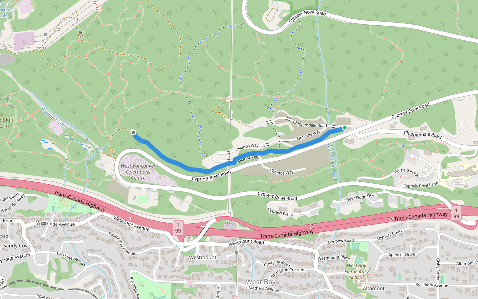 Mountain Path in British Columbia | Walking Map