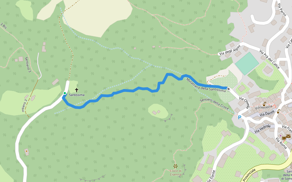 Santissima mule track | Walking Map