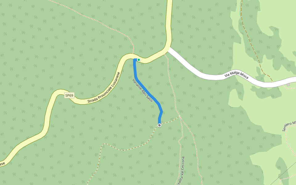 Variante Abri Sassi | Walking Map