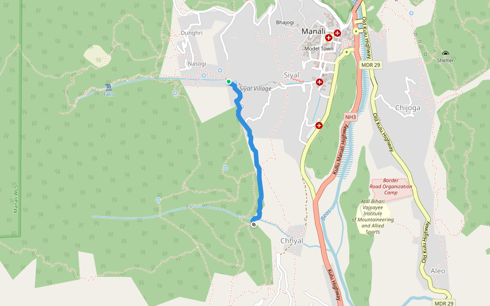 Manali South in Himachal Pradesh | Walking Map