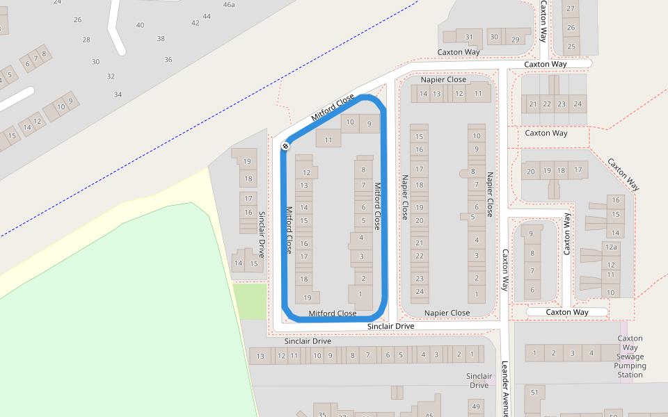 Mitford Close | Walking Map