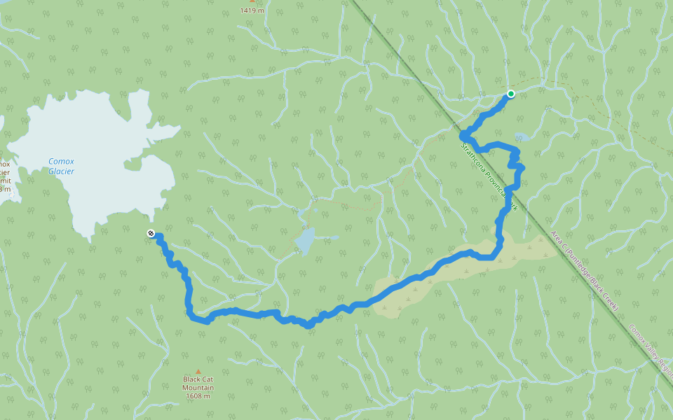 Comox Glacier Trail in British Columbia | Walking Map