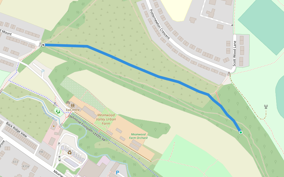 Definitive Footpath LEEDS 96 in England | Walking Map