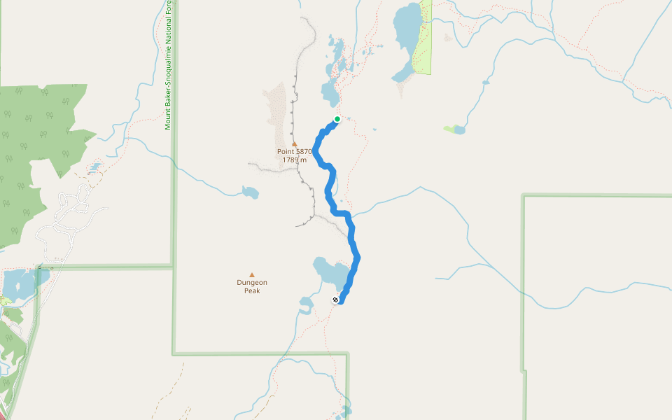 Rampart Lakes Backdoor Trail in Washington | Walking Map