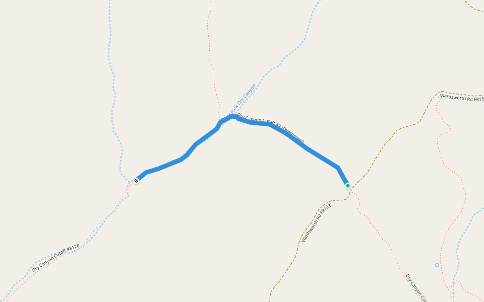 Dry Canyon Cutoff #2 (Overgrown) in Utah | Walking Map