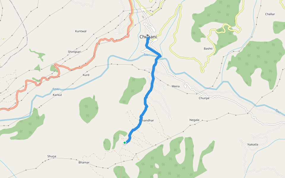 Resian to Chenani | Walking Map
