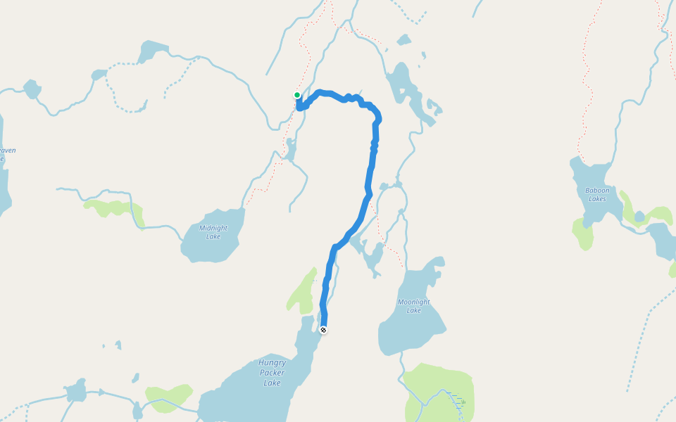 Hungry Packer Lake Trail in California | Walking Map