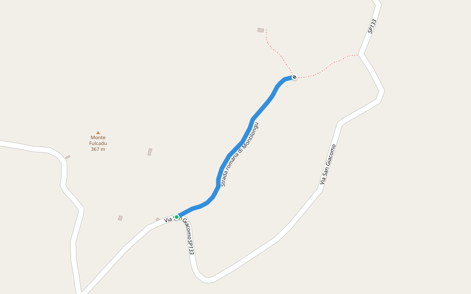 Strada romana di Montilongu | Walking Map