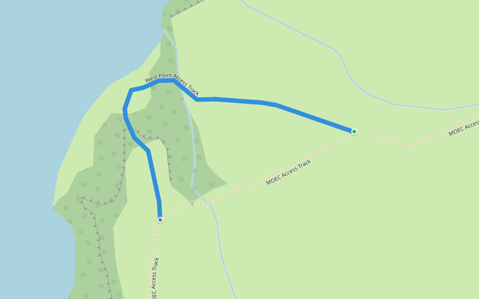 West Point Access Track in Auckland | Walking Map