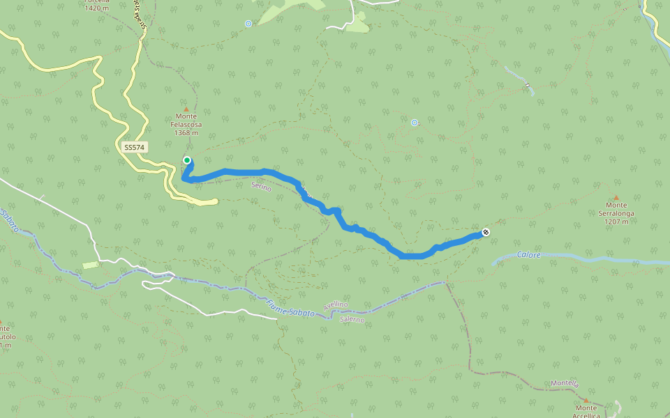 Cresta Serra di Lacerone path | Walking Map