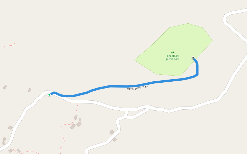 Picnic park road in Karnali Province | Walking Map