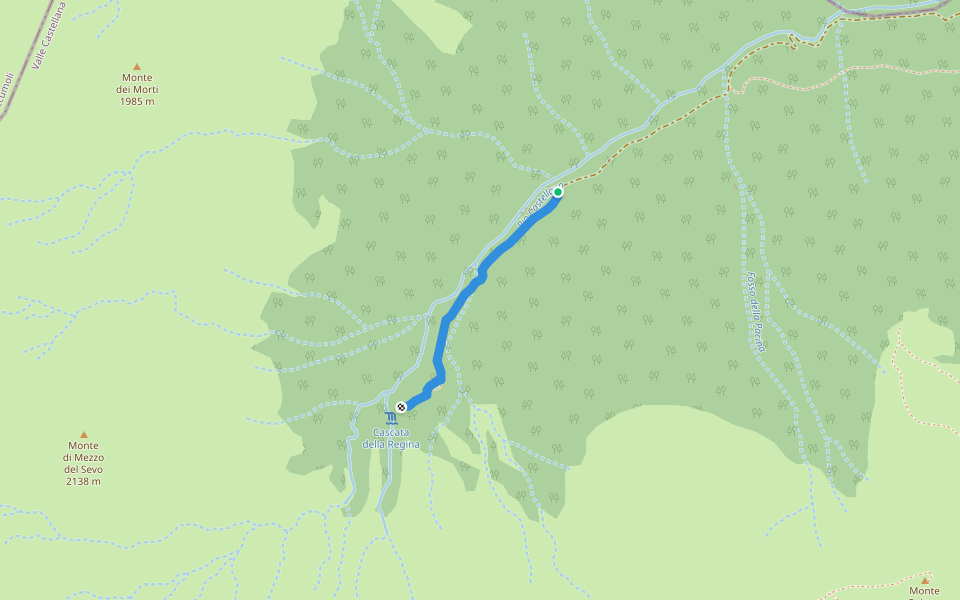 Path to the Regina waterfall | Walking Map