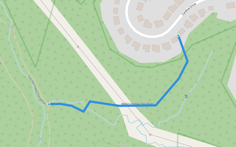 Molly's Hollow Trail (blue) in Pennsylvania | Walking Map